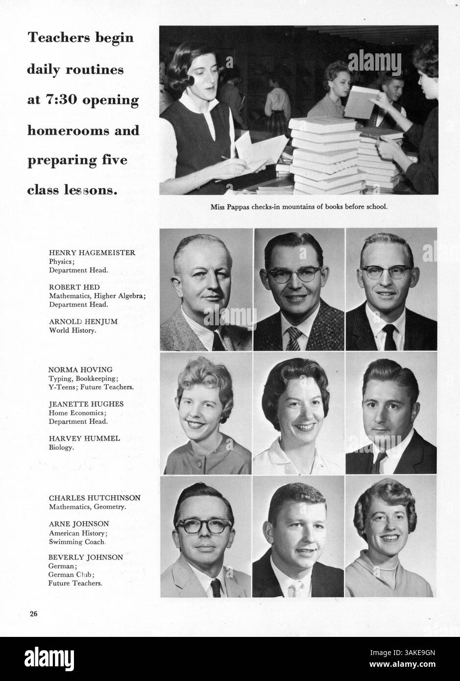 Das Robbinsdale High School Yearbook 1961, „The Robin“, ist ein Rekord ...
