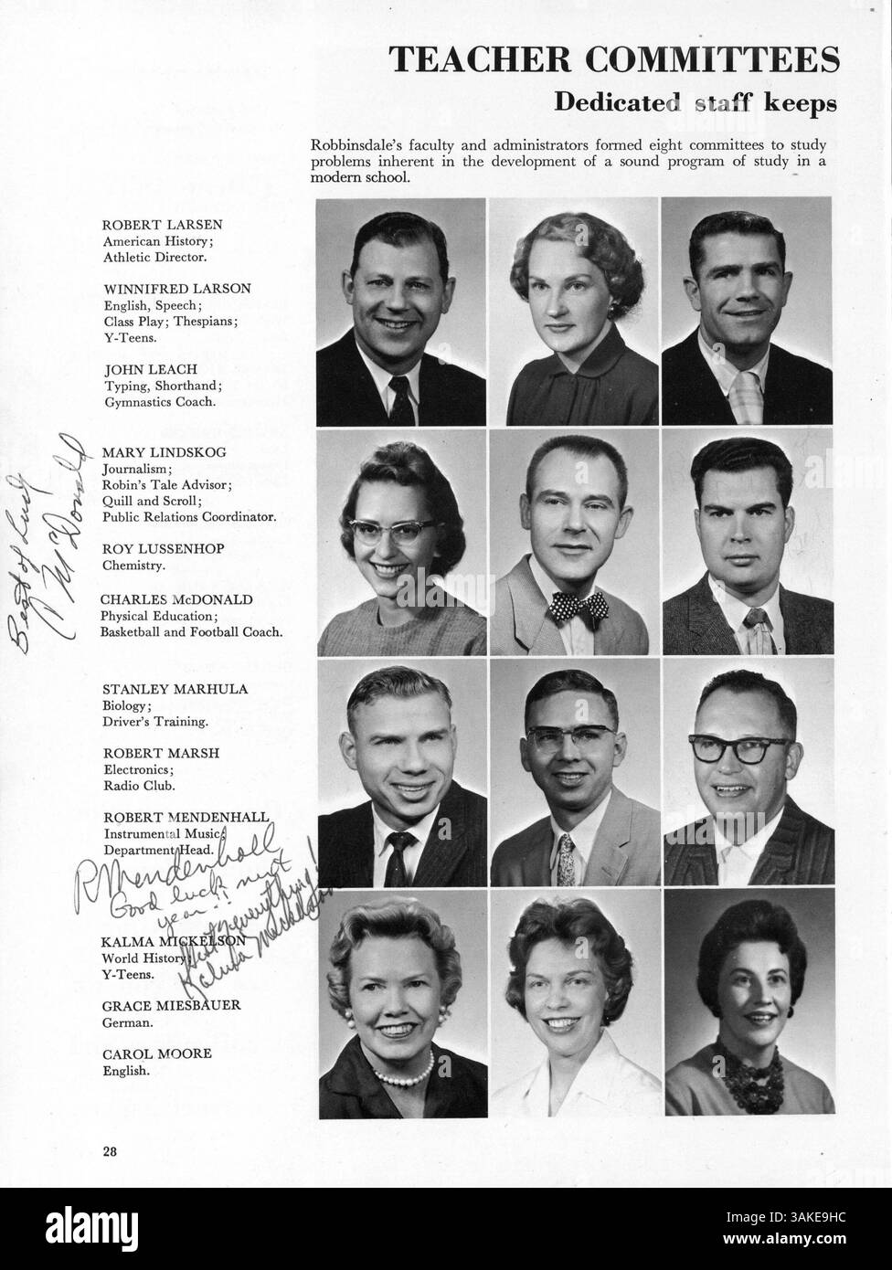 Das Robbinsdale High School Yearbook 1961, „The Robin“, dient als ...