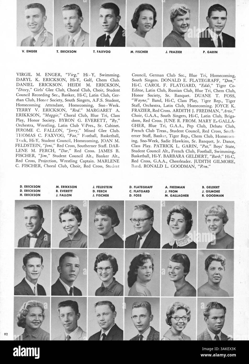 Das South High Yearbook für 1960 mit dem Titel „The Tiger“ erfasst die Schülerschaft, Lehrkörper ...