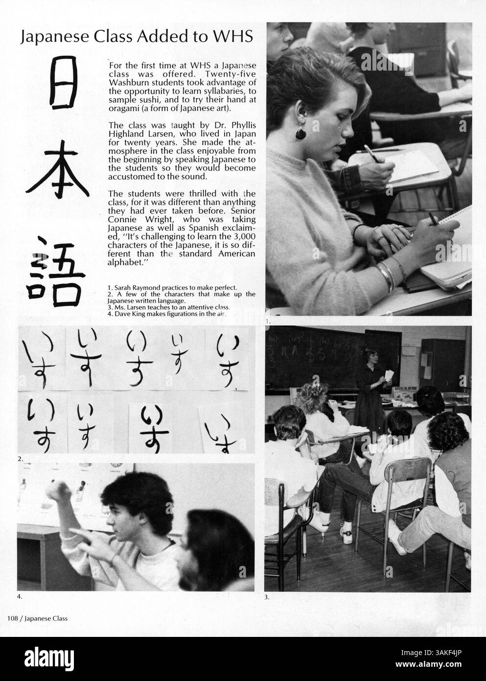 Das Jahrbuch „Wahian“ 1986 der Washburn High School beleuchtet das 60-jährige Bestehen der ...