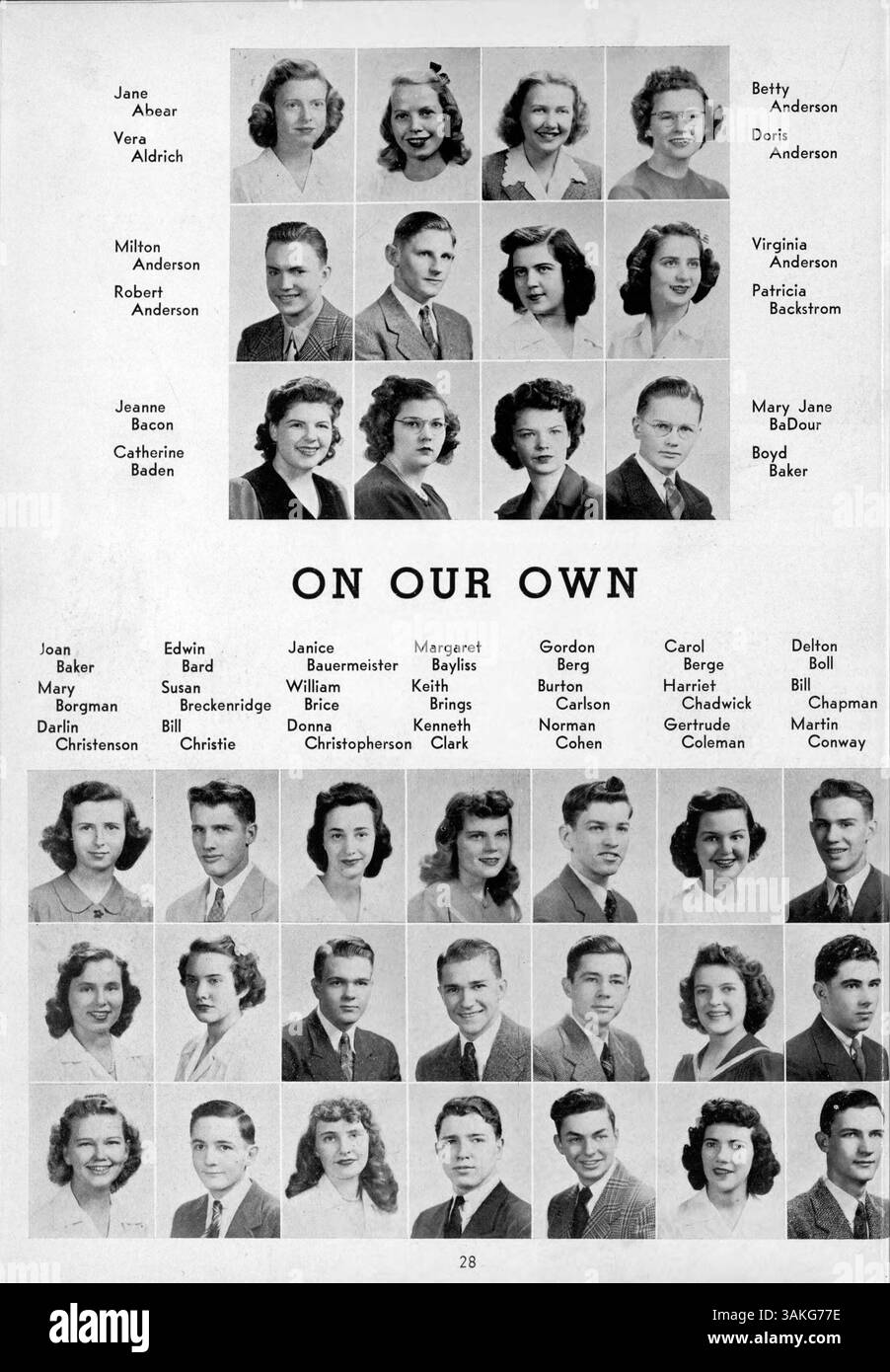 Das Centralian Yearbook von 1943 zeigt die akademischen, sportlichen und sozialen Höhepunkte des ...