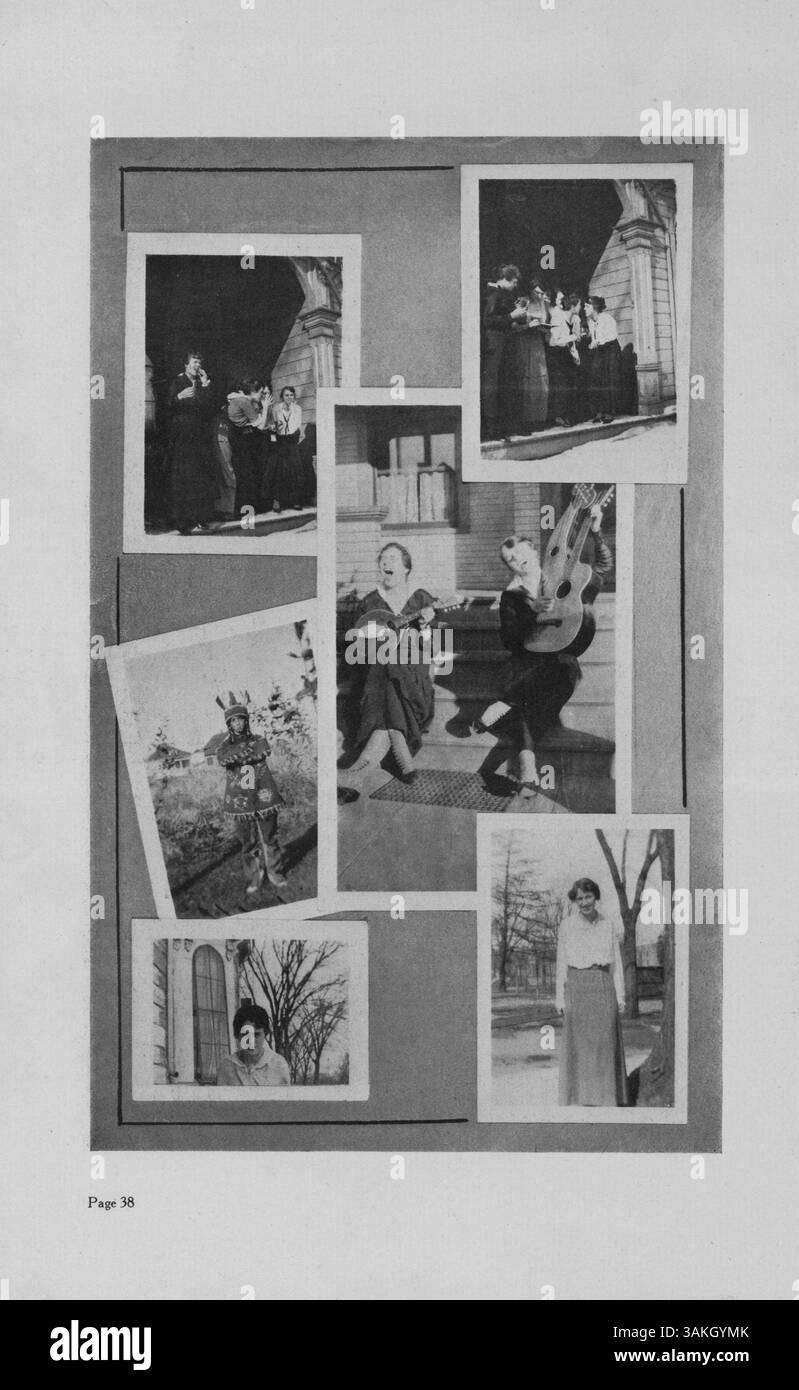 Das Jahrbuch „Tatler“ von Northrop Collegiate 1915 zeigt Studenten, Dozenten, Vereine ...