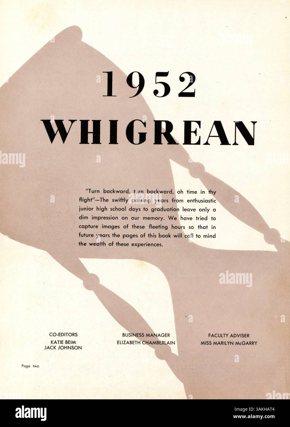 Das Whigrean Jahrbuch 1952 der Edina-Morningside High School zeigt Highlights aus dem Schuljahr ...