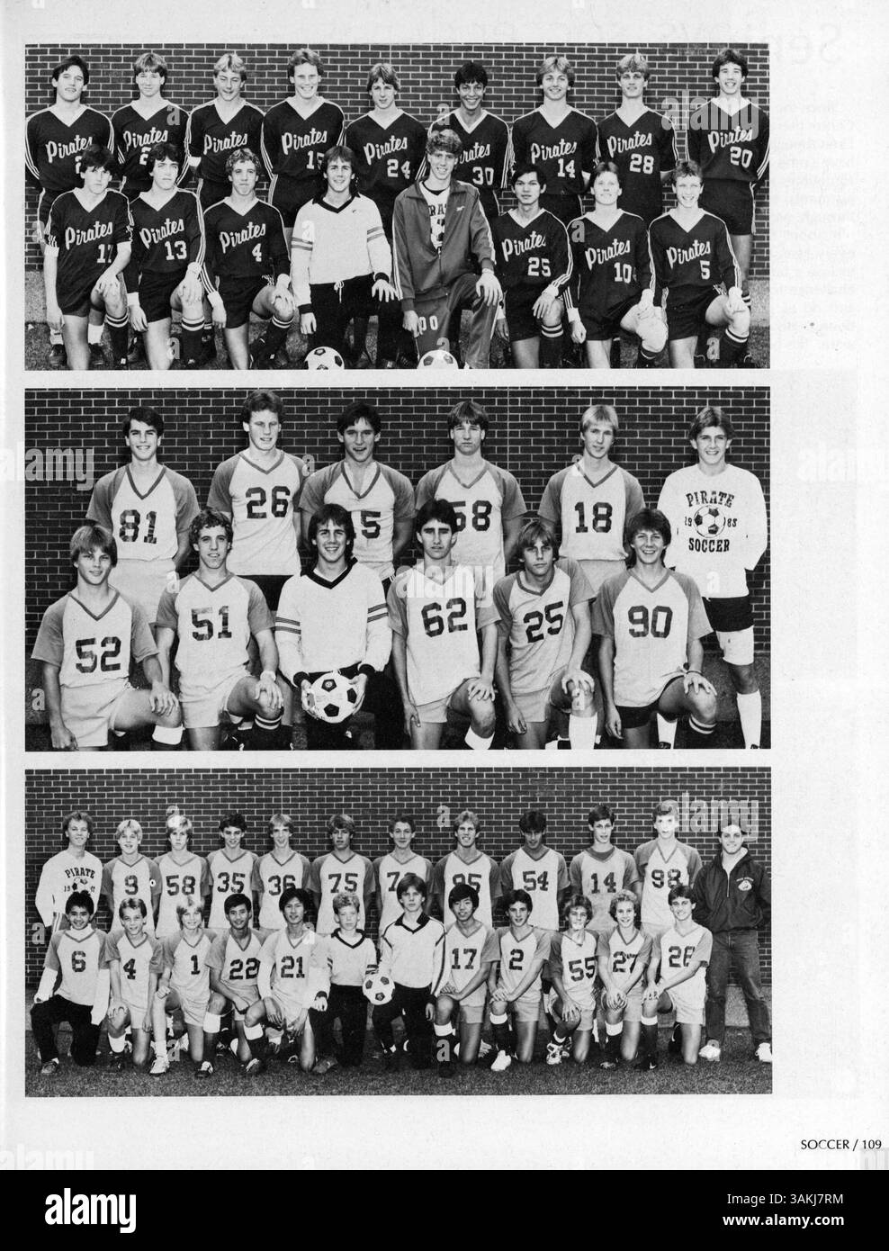 Die Ausgabe 1986 des Park Center High Yearbook, „Nineteen Eighty Six Pirate“, dokumentiert das ...