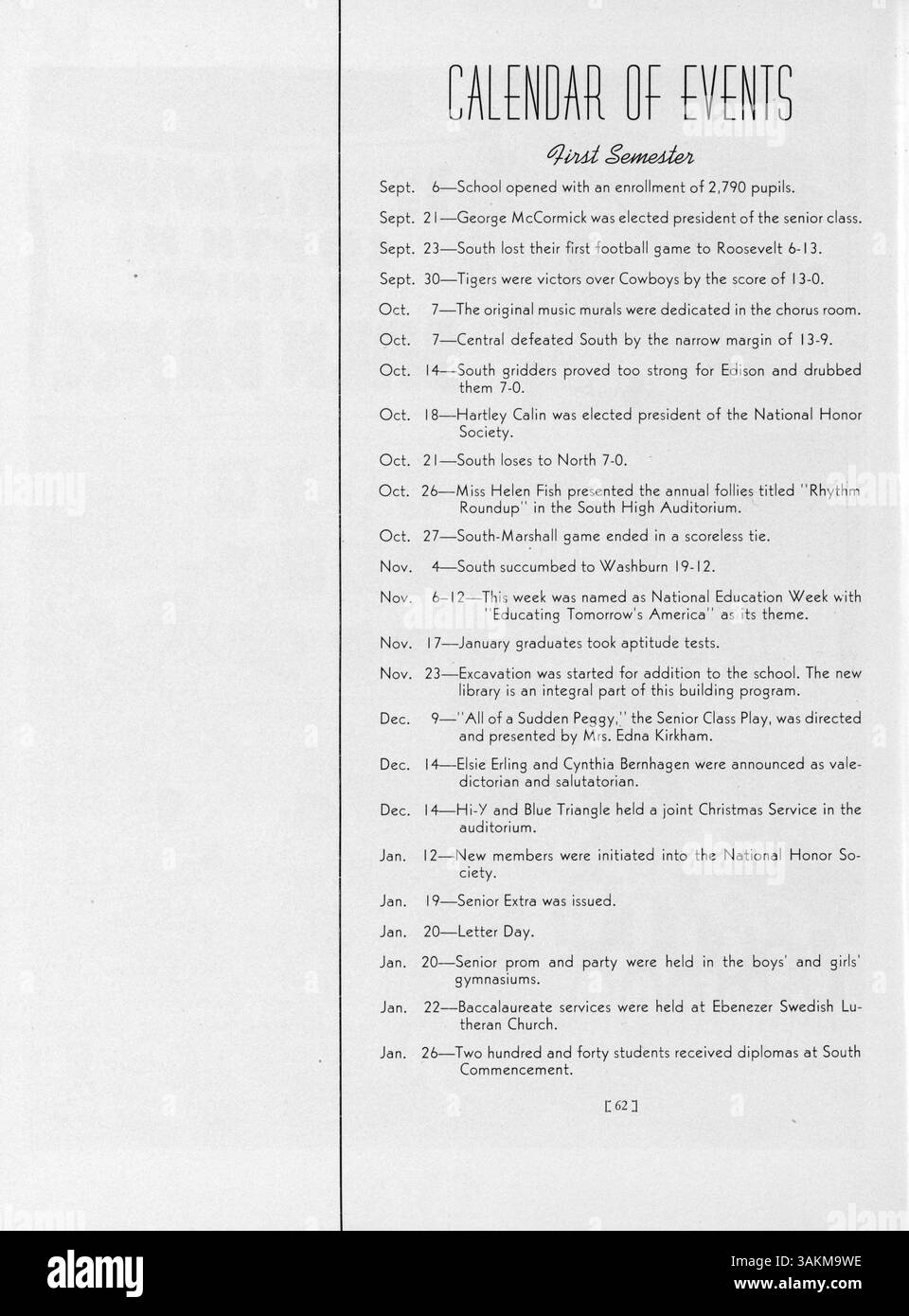 Das „Tiger“ Jahrbuch 1939 von der South High School spiegelt die ...