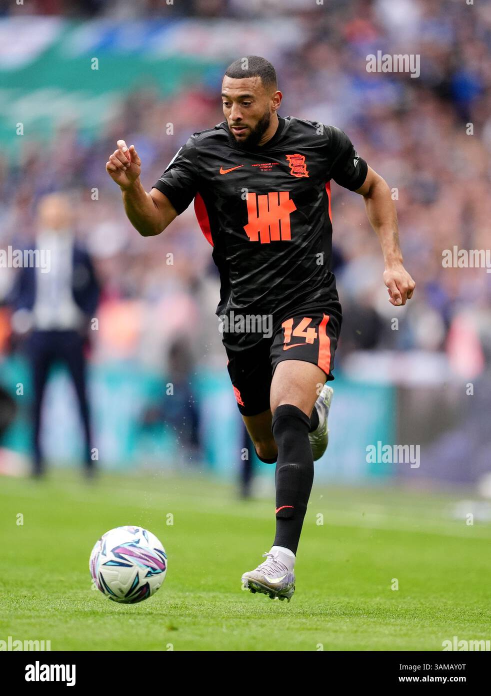 Keshi Anderson von Birmingham City beim Vertu Trophy Final im Wembley ...