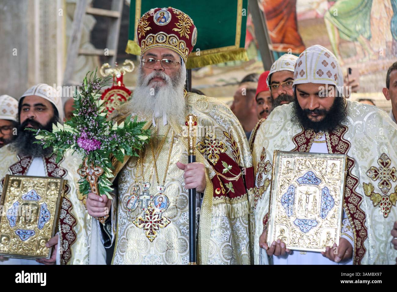 Jerusalem, Israel 13. April 2025 der koptisch-orthodoxe Patriarch von ...