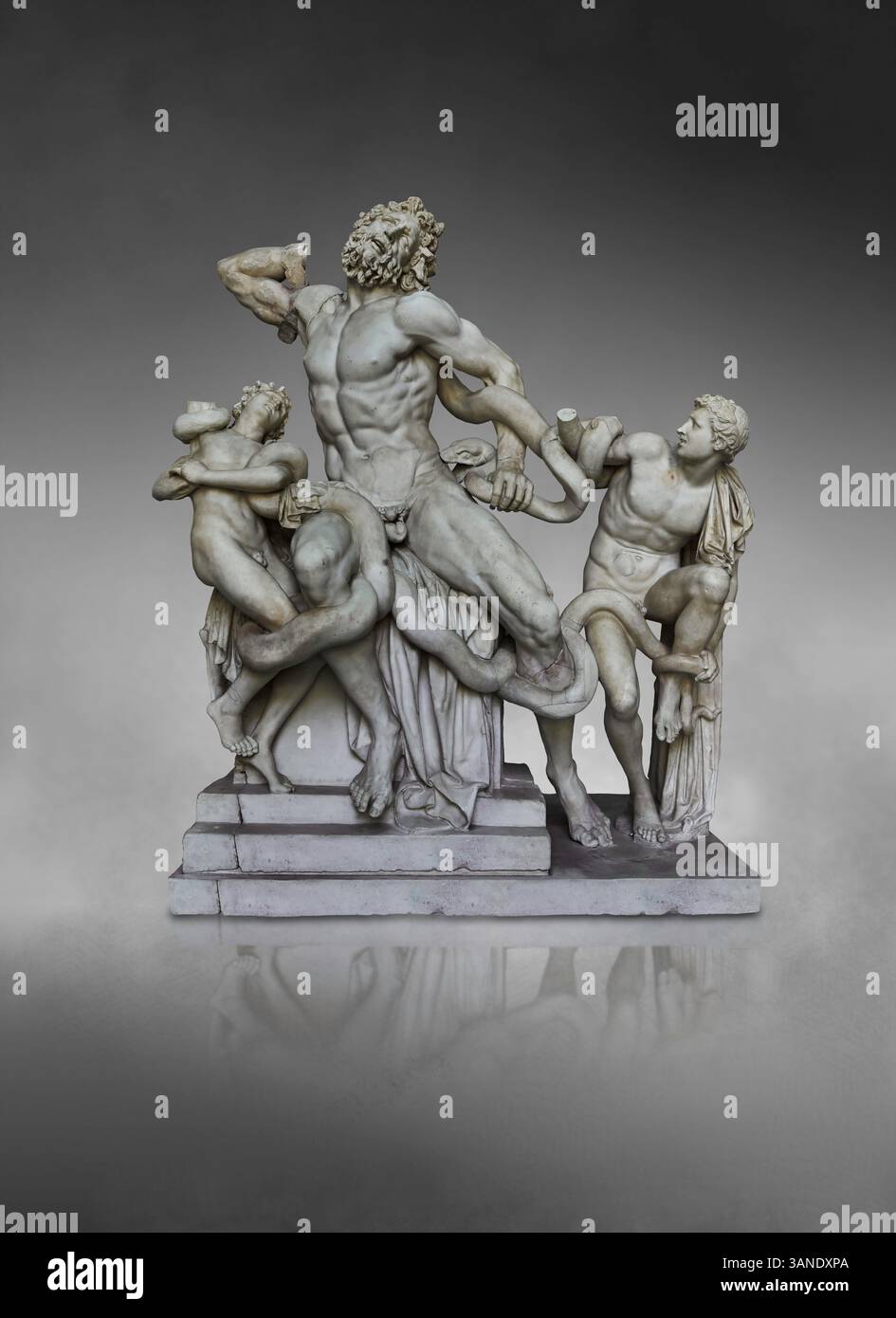 Antike griechische Statue oder römische Kopie Statue, bekannt als ...