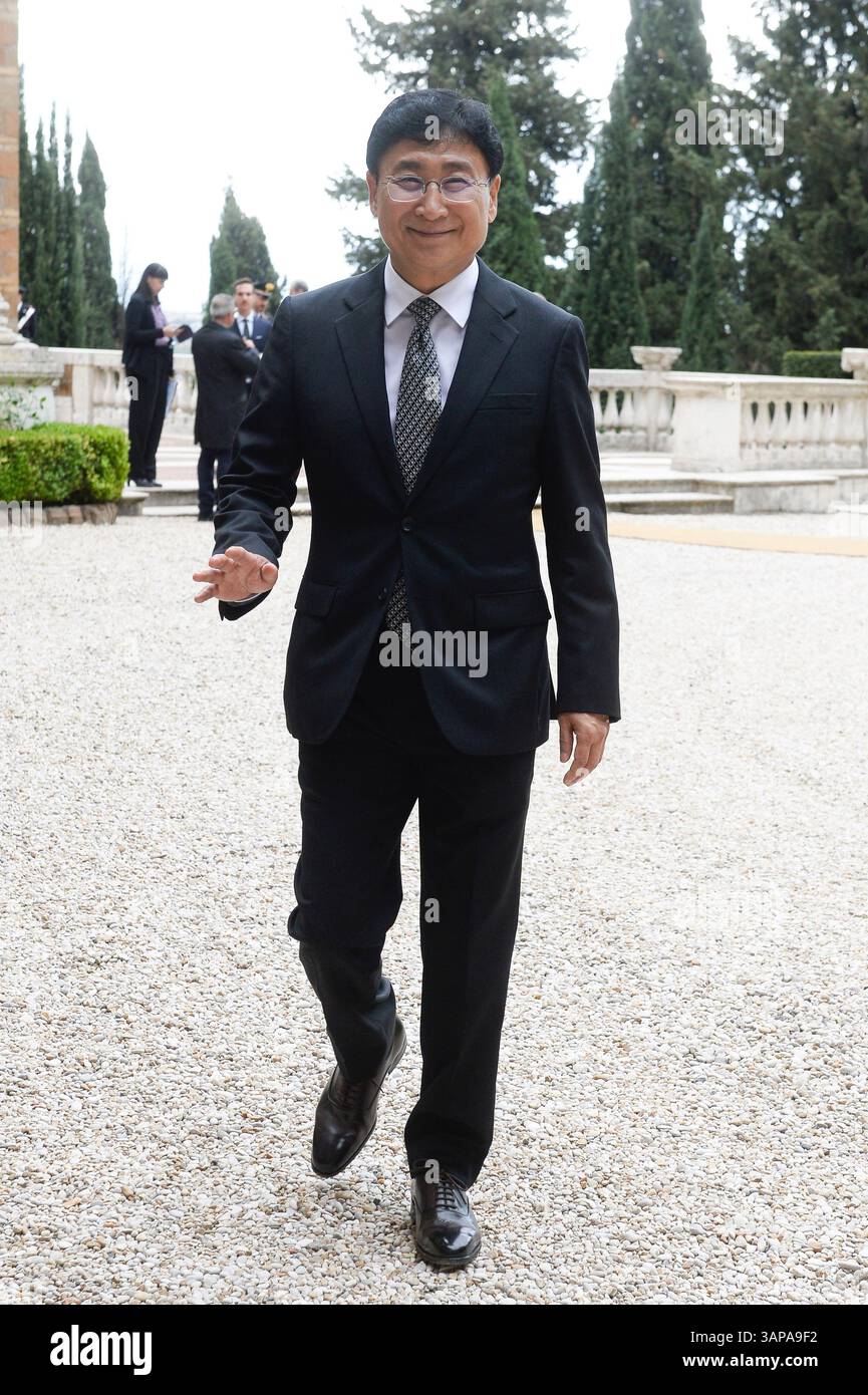 Italien, Rom, 15. April 2025: Leonardo Awards, auf dem Foto Byung Joon ...