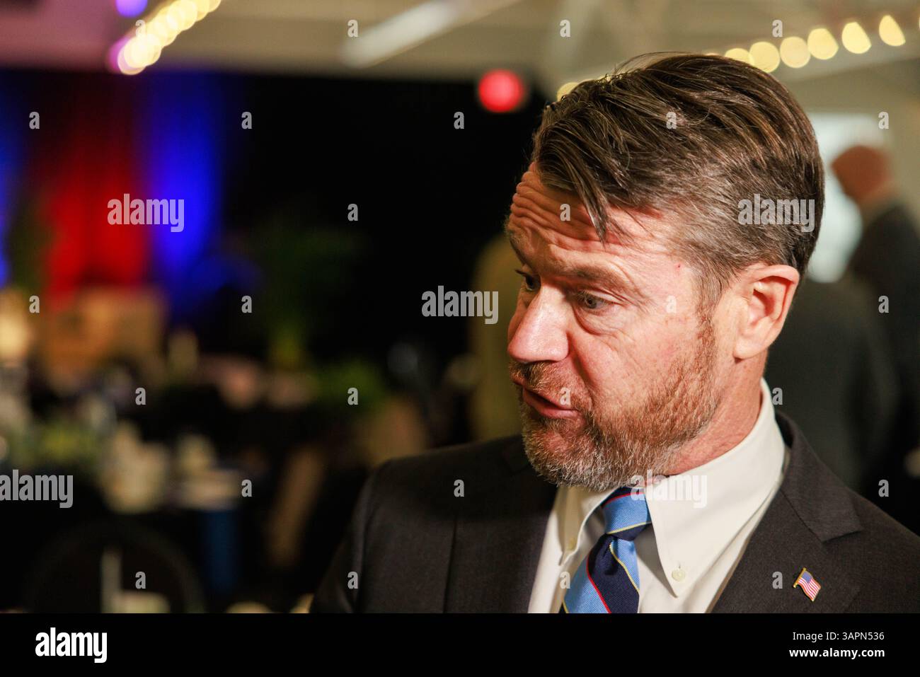 BLOOMINGTON, INDIANA – 15. APRIL: Senator Todd Young, R-Ind ...