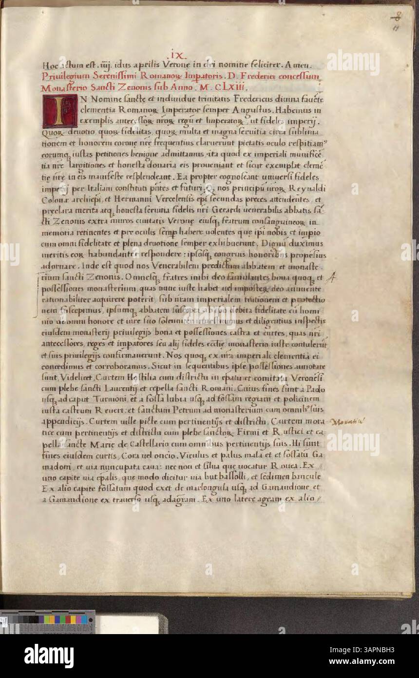 Manuskript 30, Teil der Burgess-Sammlung, in dem Privilegien und ...