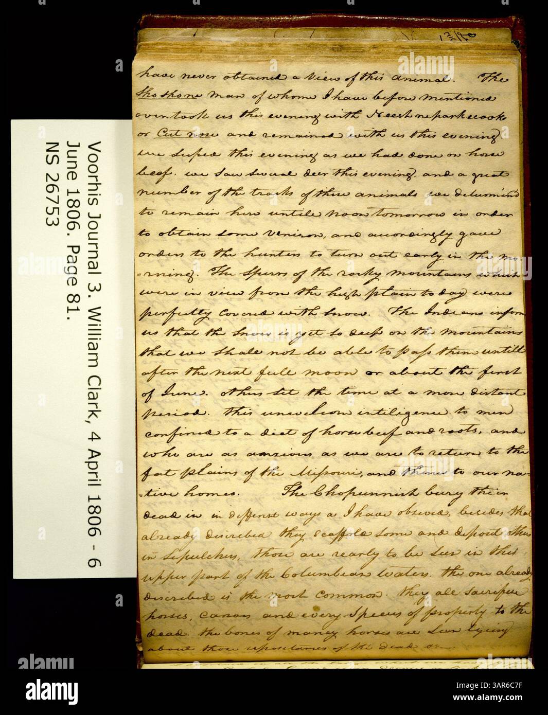 Das Voorhis Journal No. 3, Teil der Clark Family Collection, liefert ...