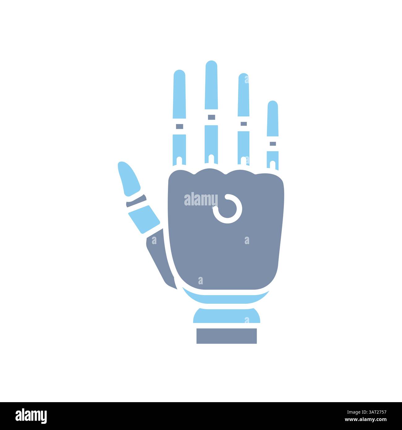 Bionic Prothese Color Flat icon für Digital- und Druckprojekte. Minimale bereinigte Symbole für ...