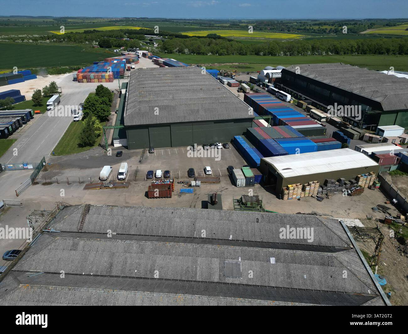 WW2 Military Architecture, C-Typ Flugzeug Hangar ehemalige RAF Binbrook ...