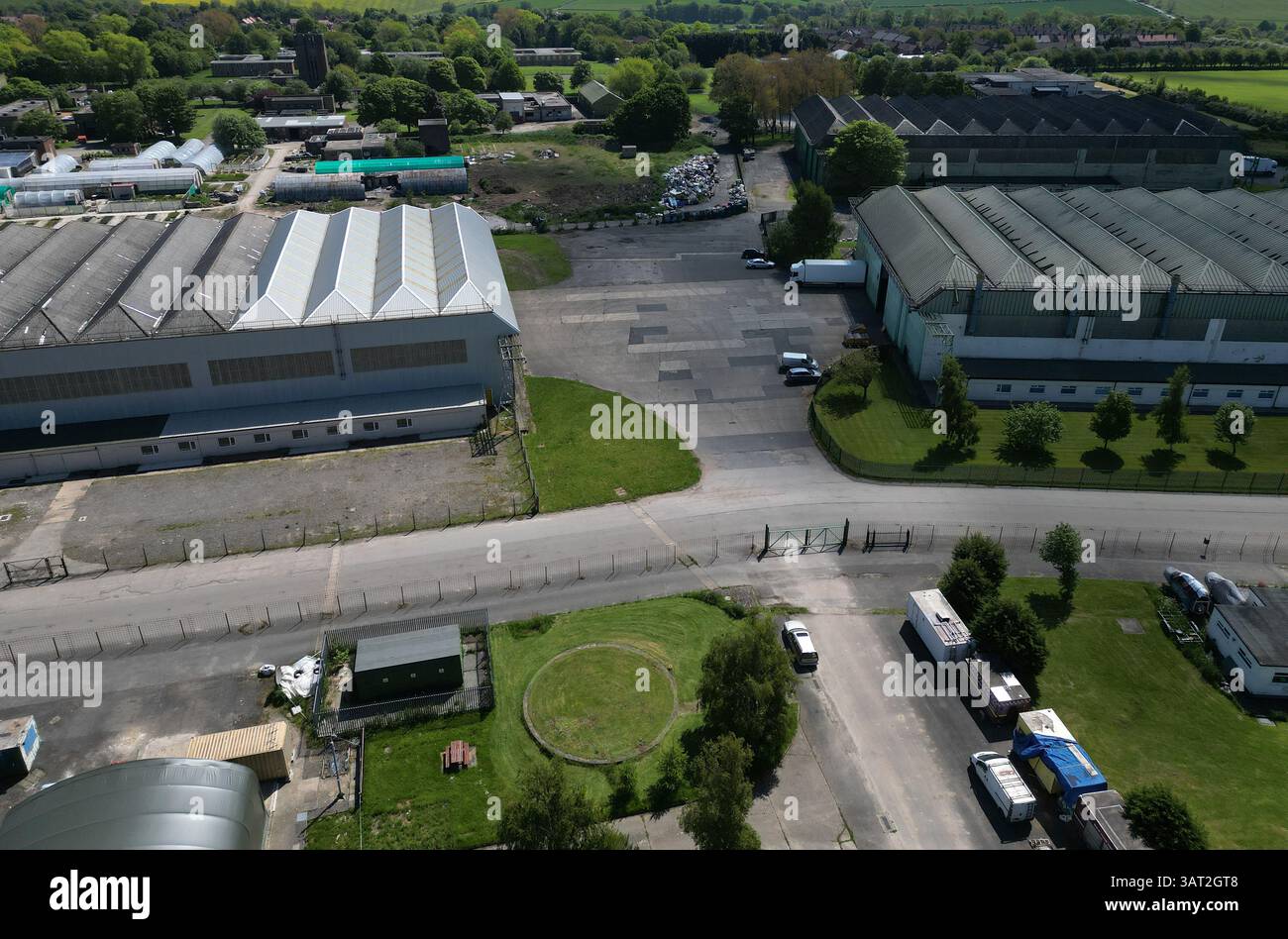 WW2 Military Architecture, C-Typ Flugzeug Hangar ehemalige RAF Binbrook ...