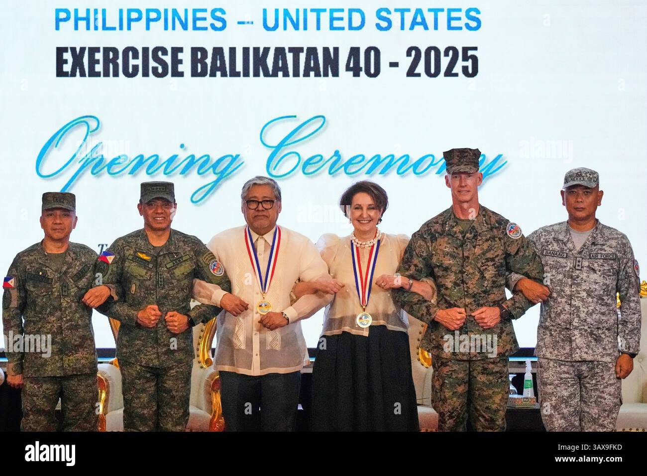 From left, Philippine exercise director Major General Francisco Lorenzo ...