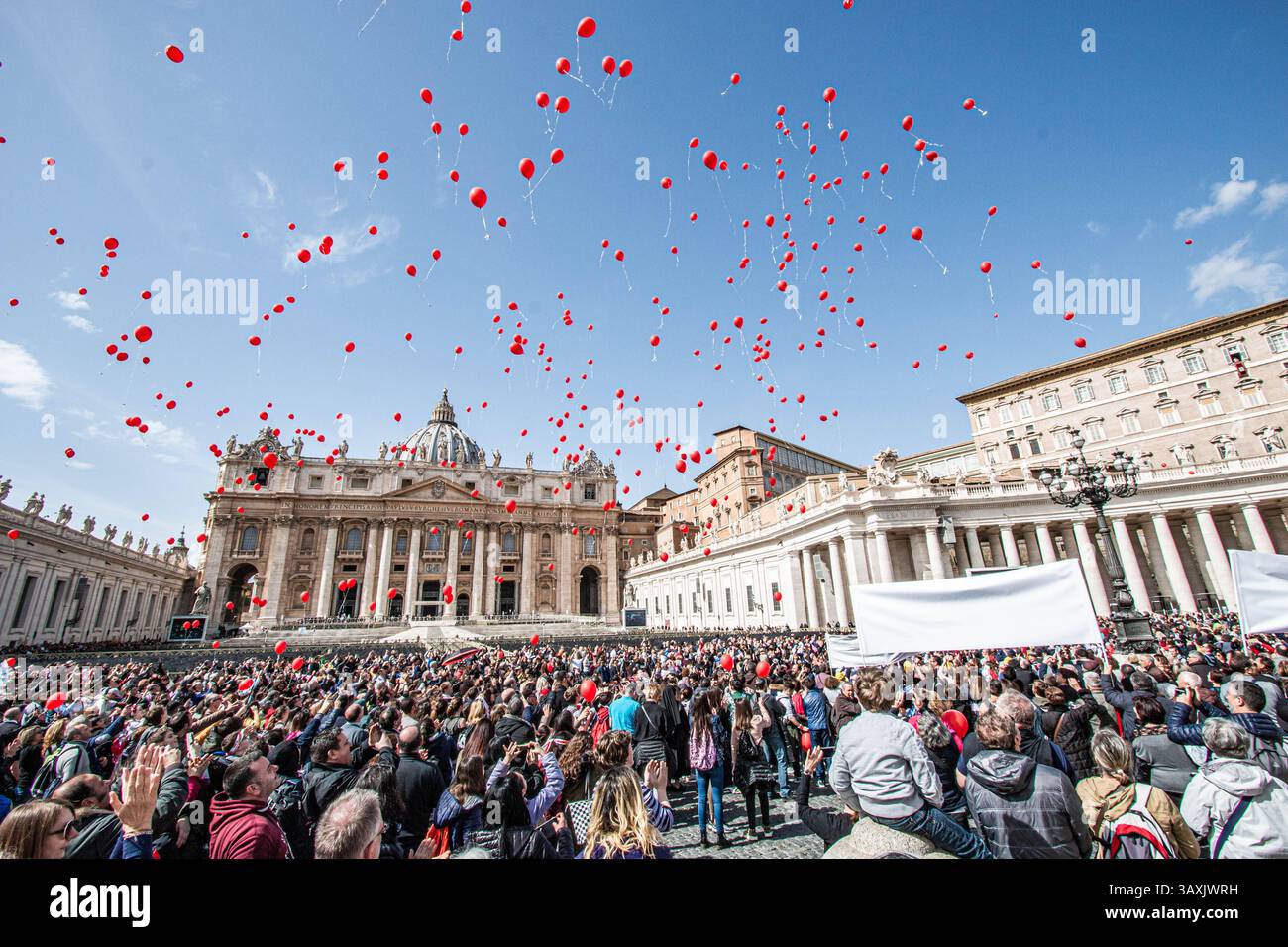 Besuch bei Papst Franziskus in Rom 2018 Piazza San Pietro, Petersplatz ...
