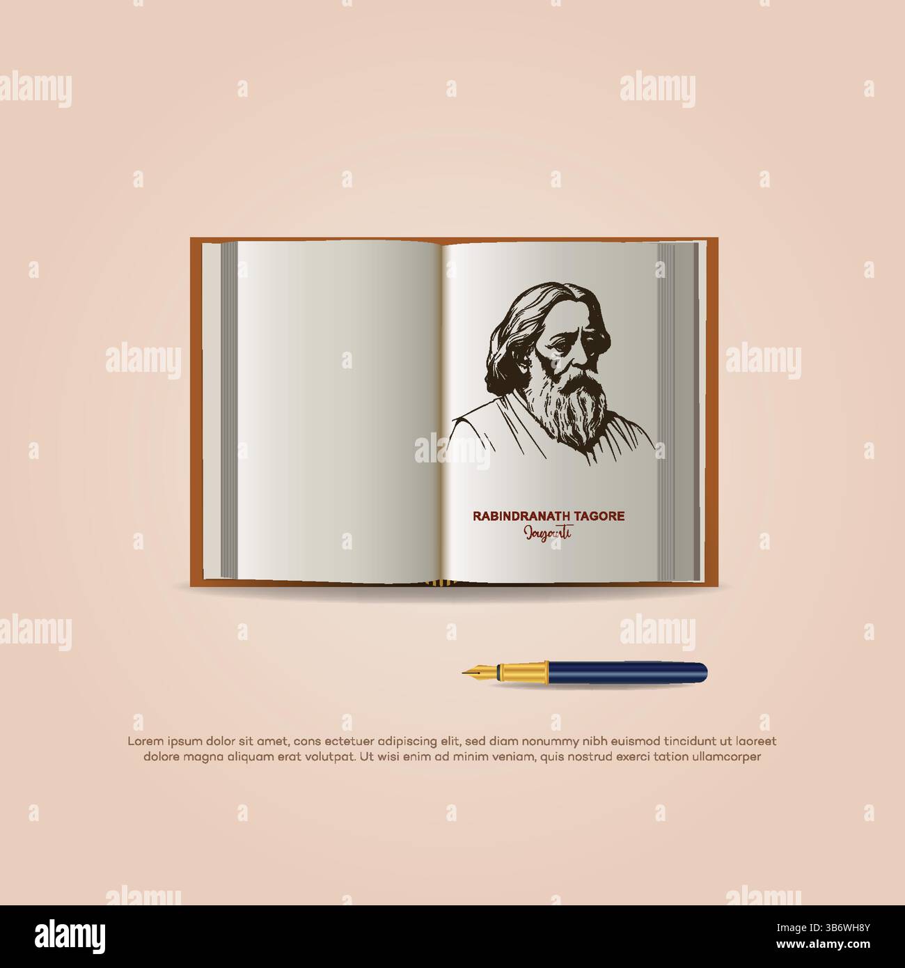 Rabindra Jayanti | Rabindranath Tagore | Öffnen Sie das Buch mit ...