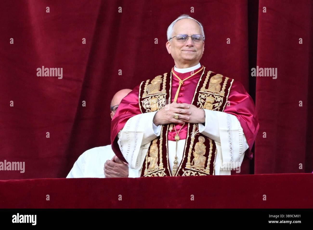 Der neue Papst Robert Franziskus Prevost, benannt nach Leo XIV, der ...