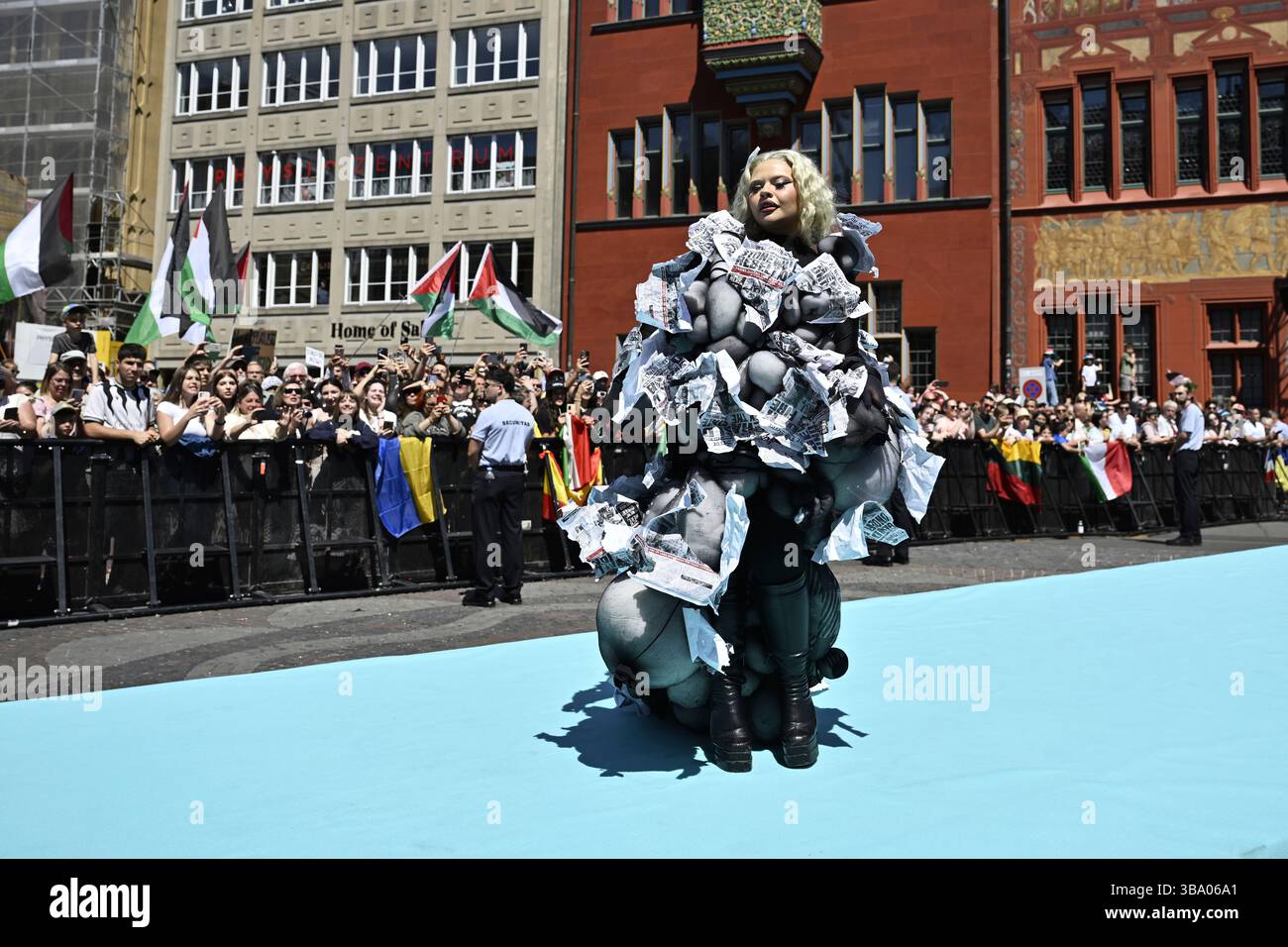 Malta's Miriana Conte poses for a photo, during the opening ceremony of ...