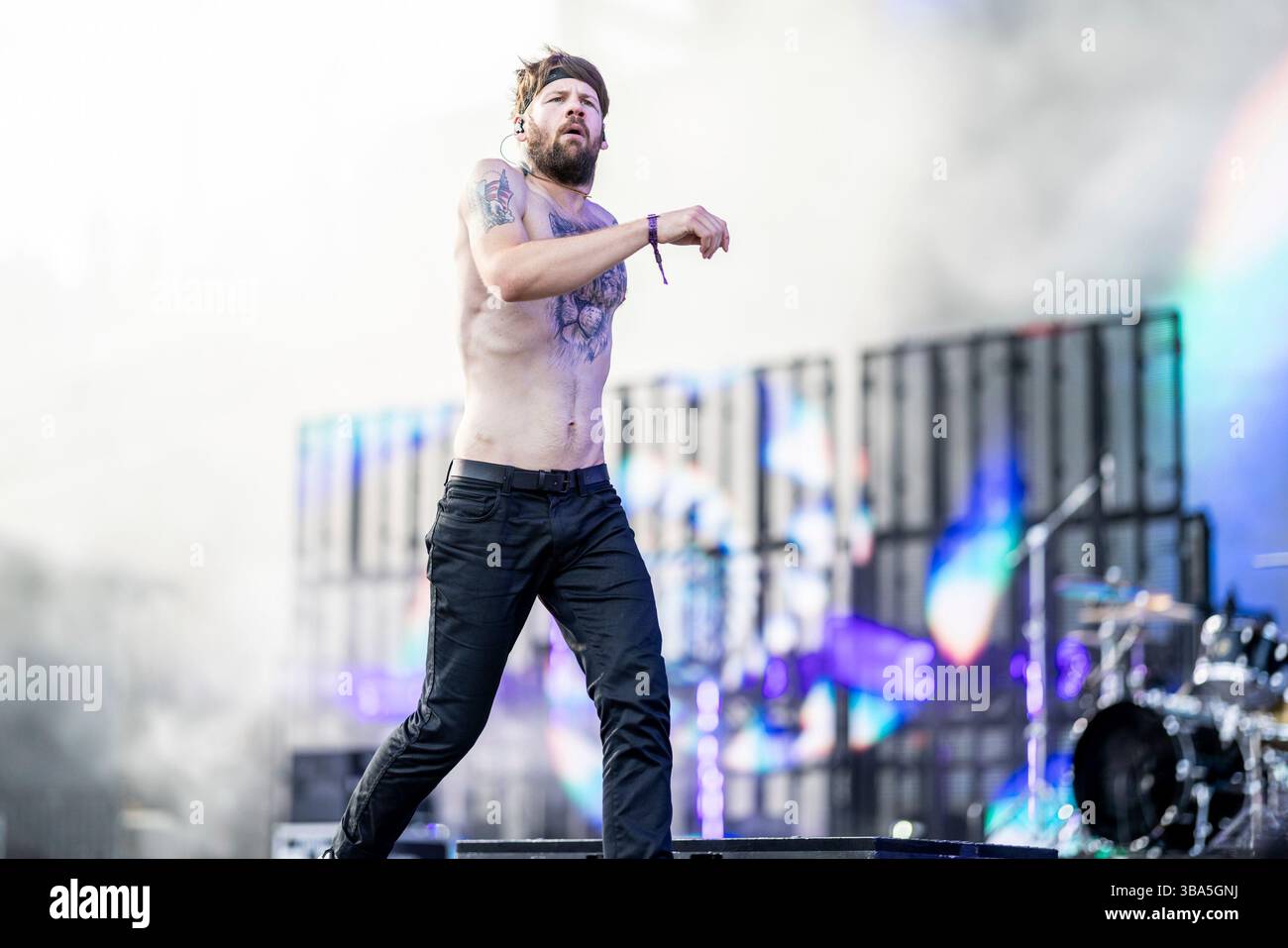 Caleb Shomo of Beartooth performs during Sonic Temple Art and Music Festival on Sunday, May 11 ...