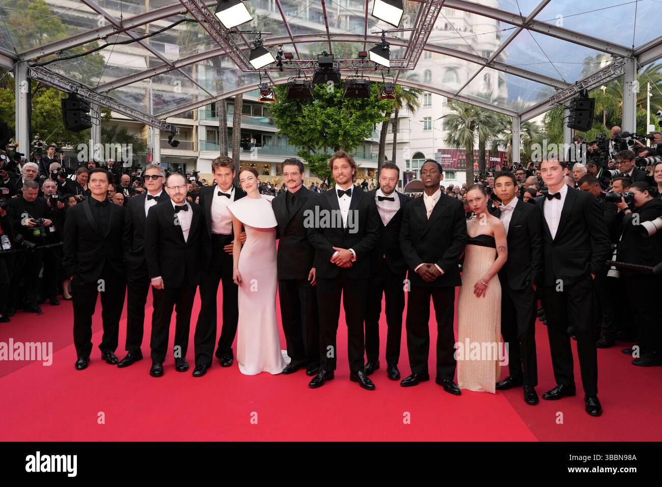 Clifton Collins Jr., from left, Joaquin Phoenix, director Ari Aster ...