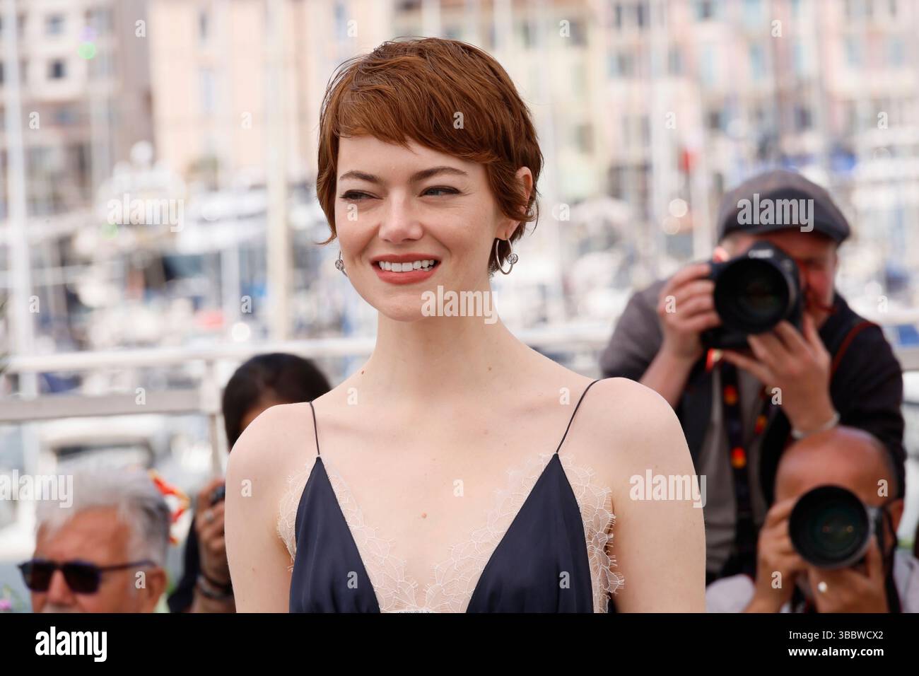 Emma Stone poses for photographers at the photo call for the film ...