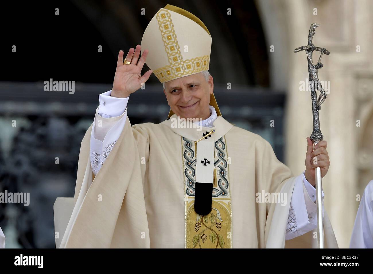Pope Leo XIV during the Mass for the inauguration of his Pontificate, in St. Peter's Square, May ...