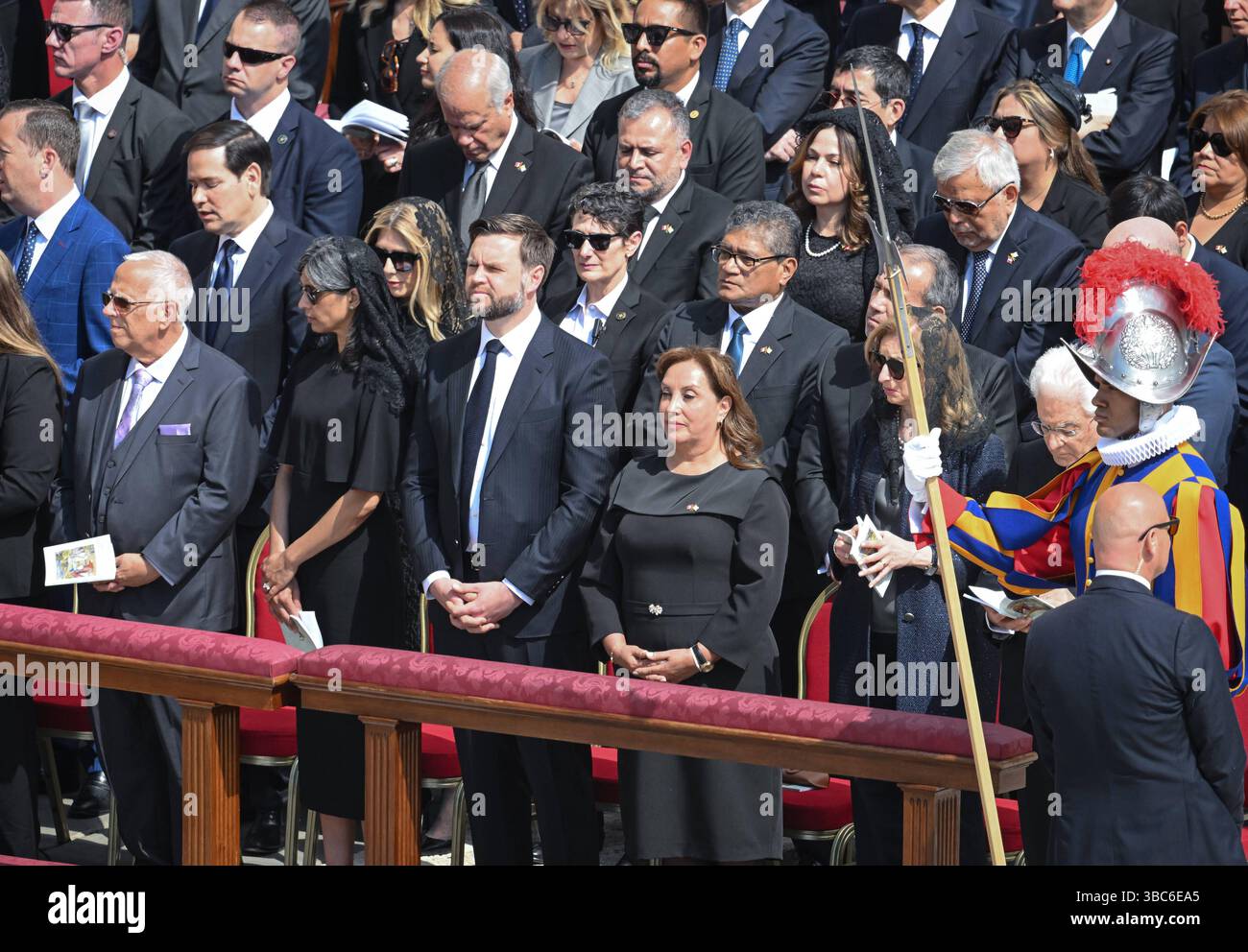 Rom, Vatikan 18.05.2025 Amtseinfuehrung von Papst Leo XIV. US-Vize ...