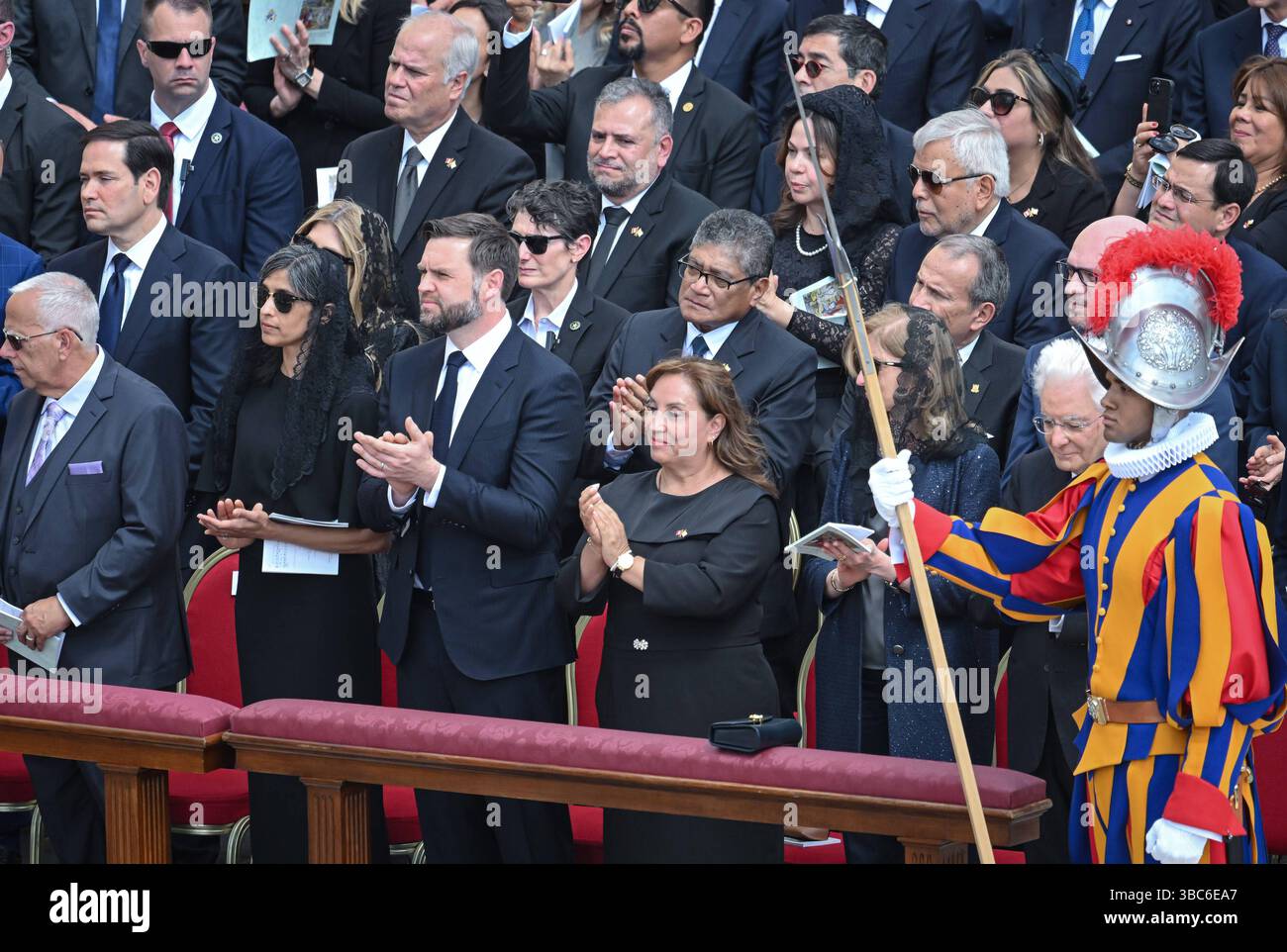 Rom, Vatikan 18.05.2025 Amtseinfuehrung von Papst Leo XIV. US-Vize ...