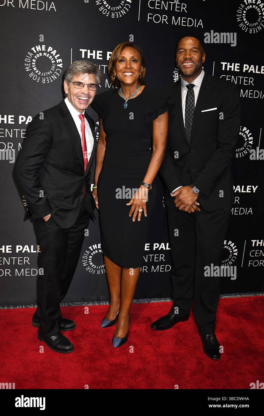 New York, NY, USA. Mai 2025. George Stephanopoulos, Robin Roberts und ...