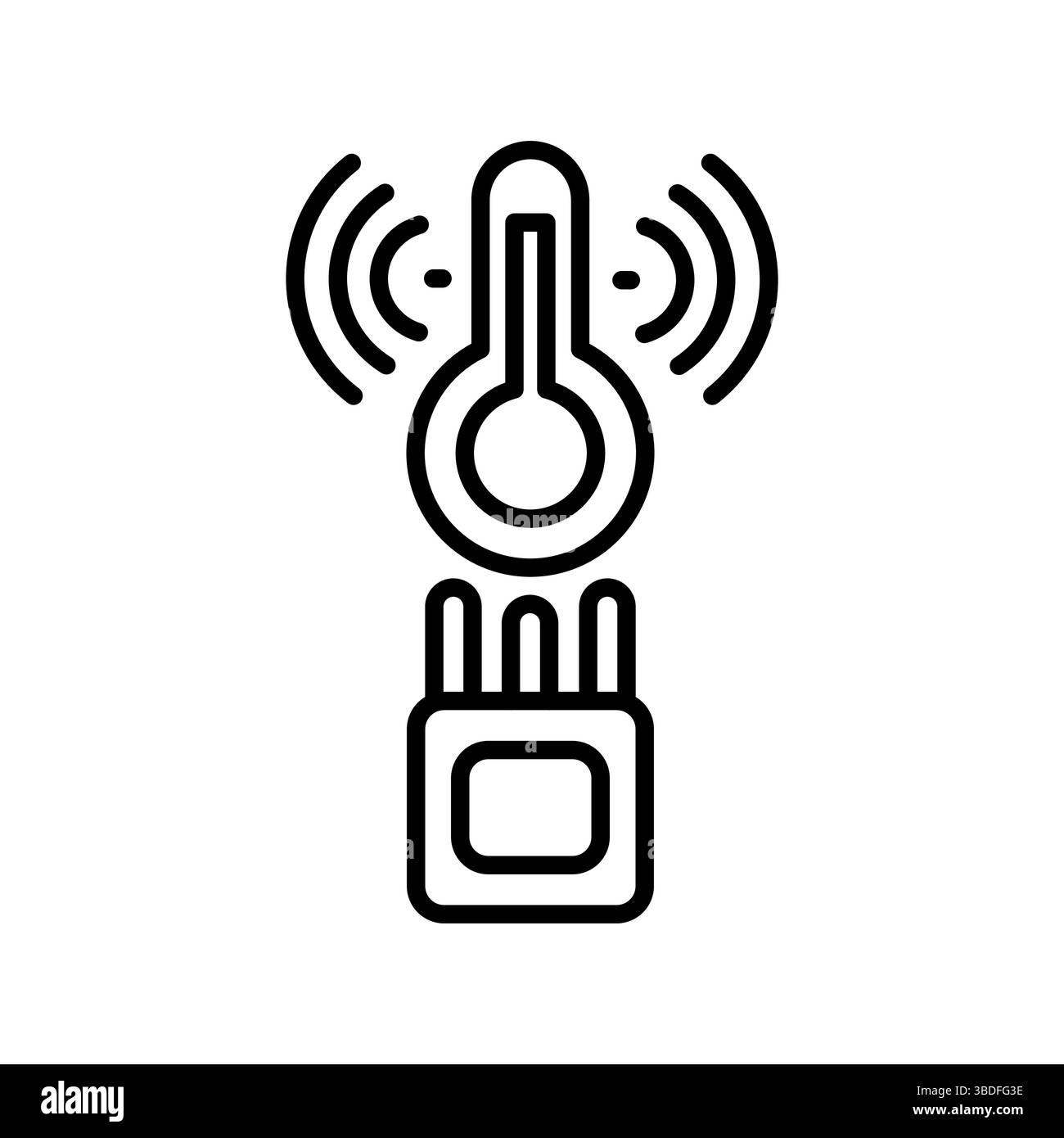Schwarzes Symbol des Temperatursensors für Digital- und Druckprojekte ...