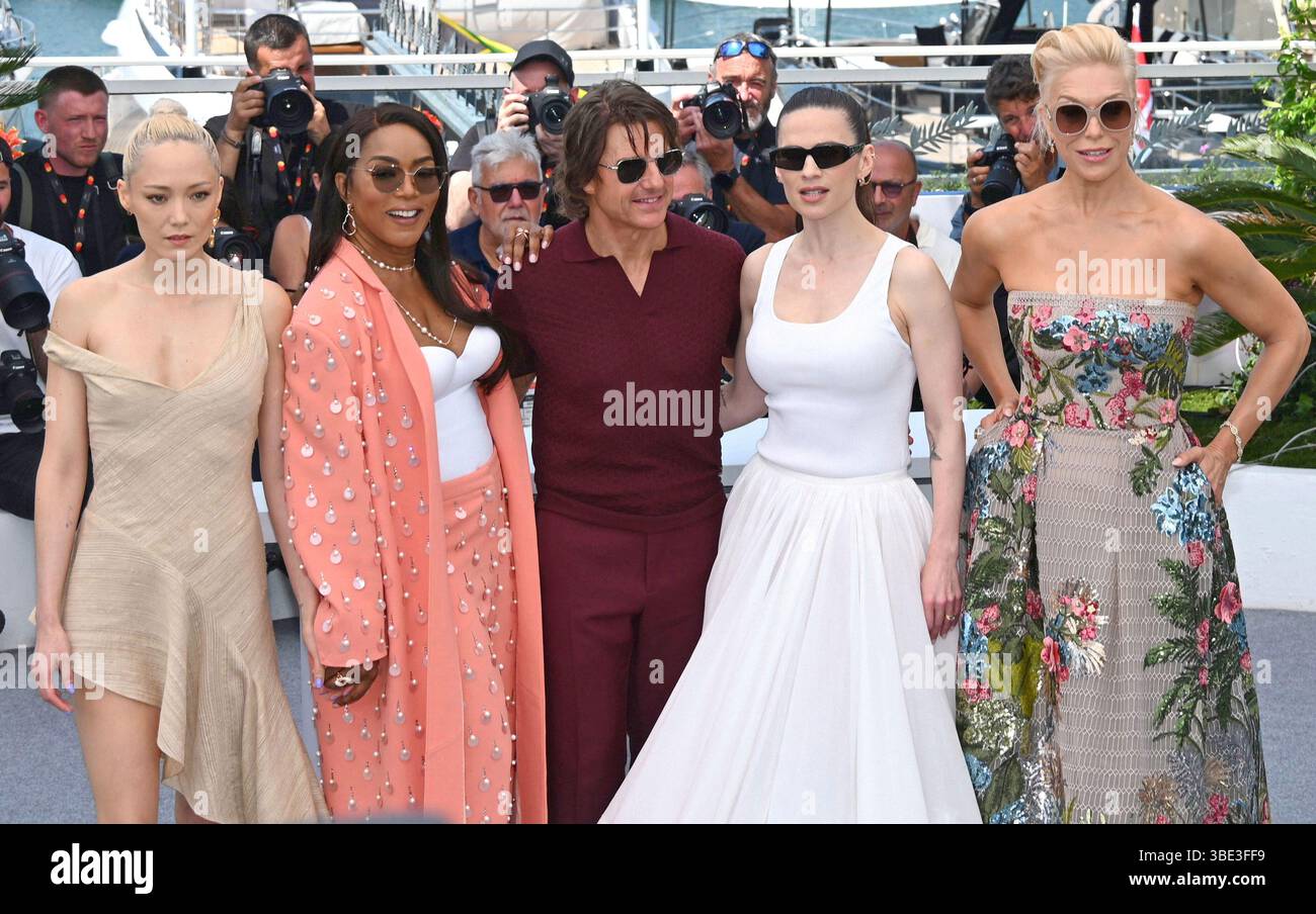 POM Klementieff, Angela Bassett (in Yara Shoemaker Couture), Tom Cruise ...