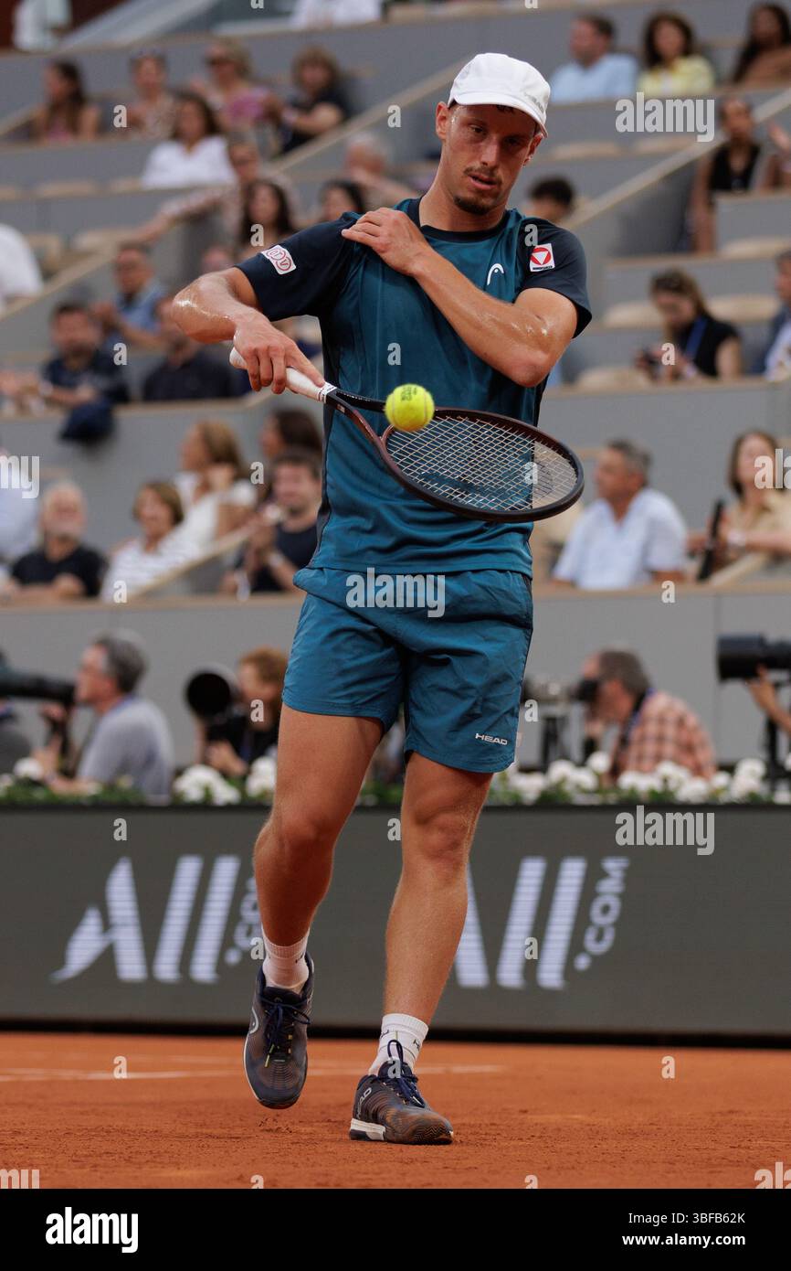 Filip Misolic von Österreich während der Roland-Garros 2025, French ...