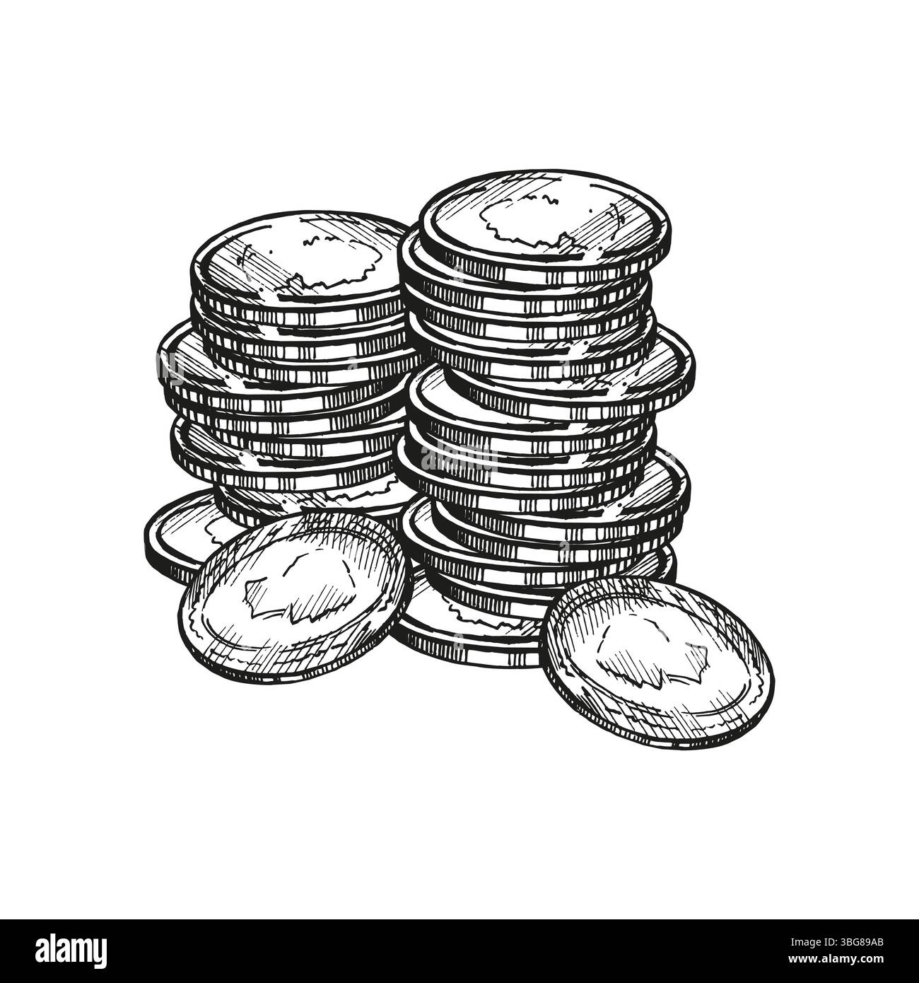 Money pile illustration Stock-Vektorgrafiken kaufen - Alamy