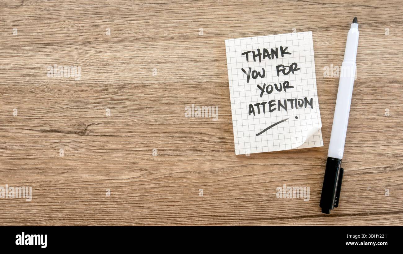 Vielen dank für ihre aufmerksamkeit -Fotos und -Bildmaterial in hoher Auflösung – Alamy