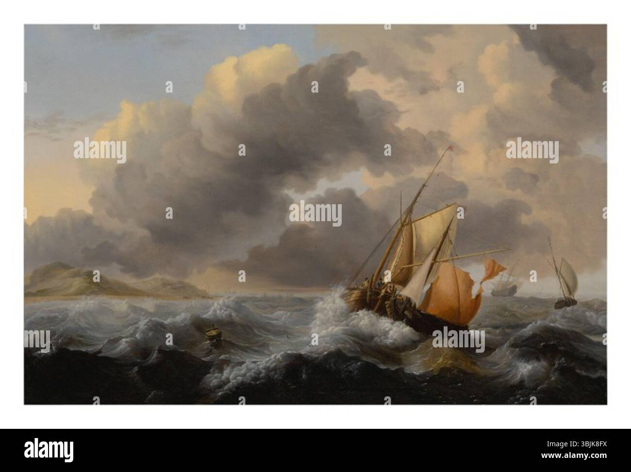 Jan Claesz. Rietschoofs *Schiffe in einem stürmischen Meer, mit einer ...