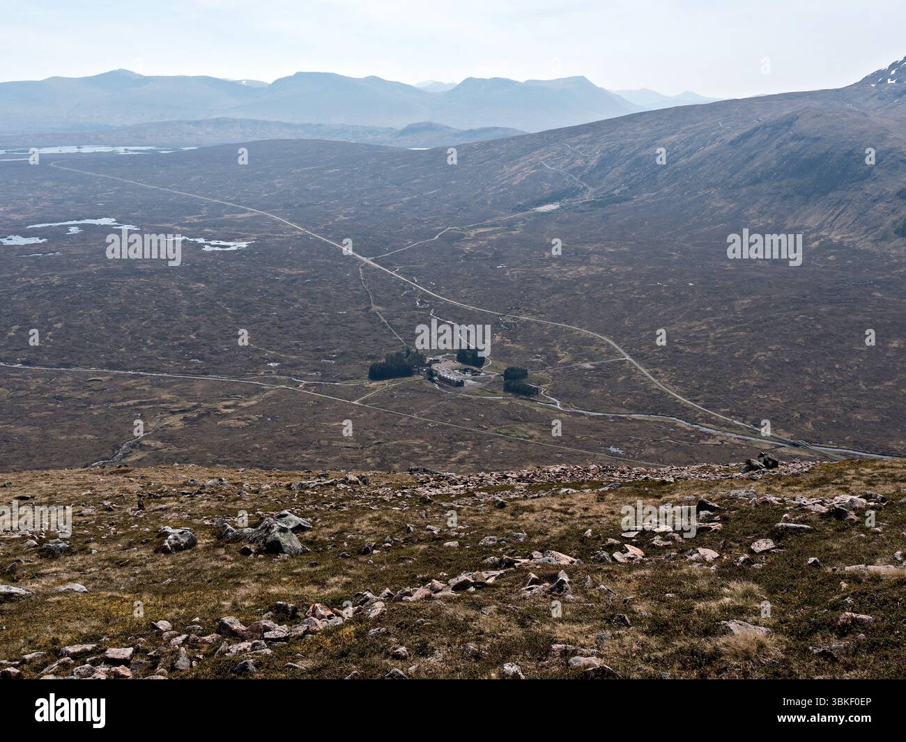 Blick auf Rannoch Moor, Bridge of Orchy Hills, Glencoe Mountain Ski ...