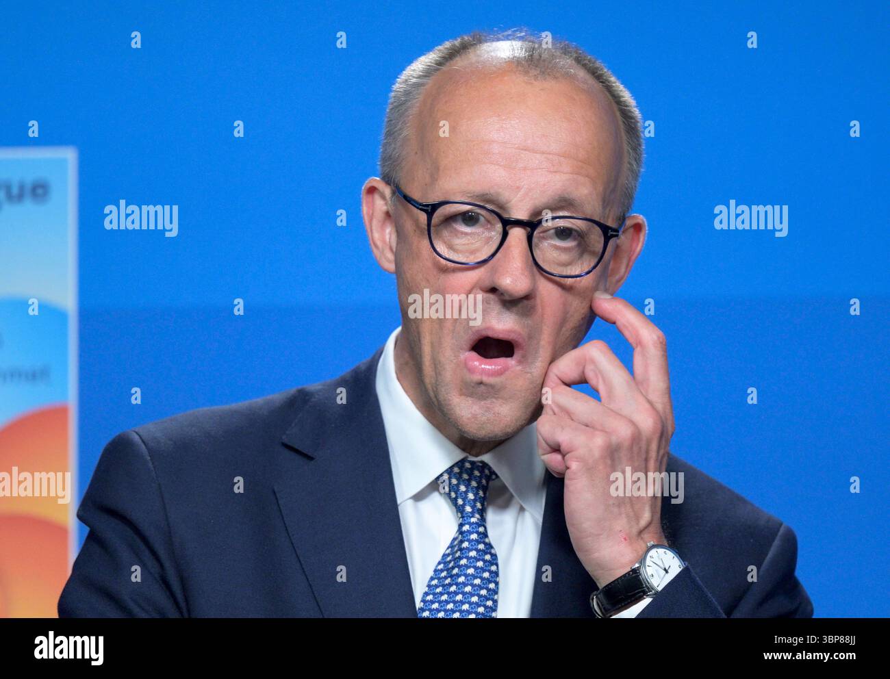 NATO-Gipfel am 25.06.2025 : Bundeskanzler Friedrich MERZ , CDU NATO-Gipfel am 25.06.2025 ...