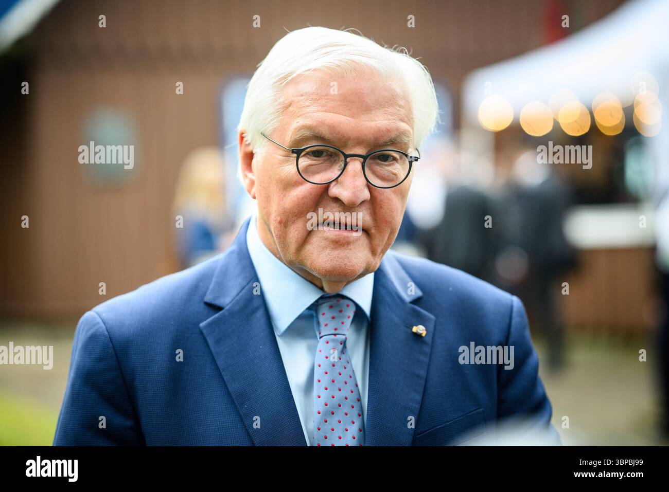07. Juli 2025, Litauen, Nida (Nidden): Bundespräsident Frank-Walter Steinmeier spricht bei einem ...