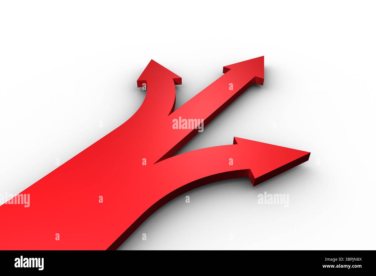 Red arrows in 3d illustration -Fotos und -Bildmaterial in hoher ...
