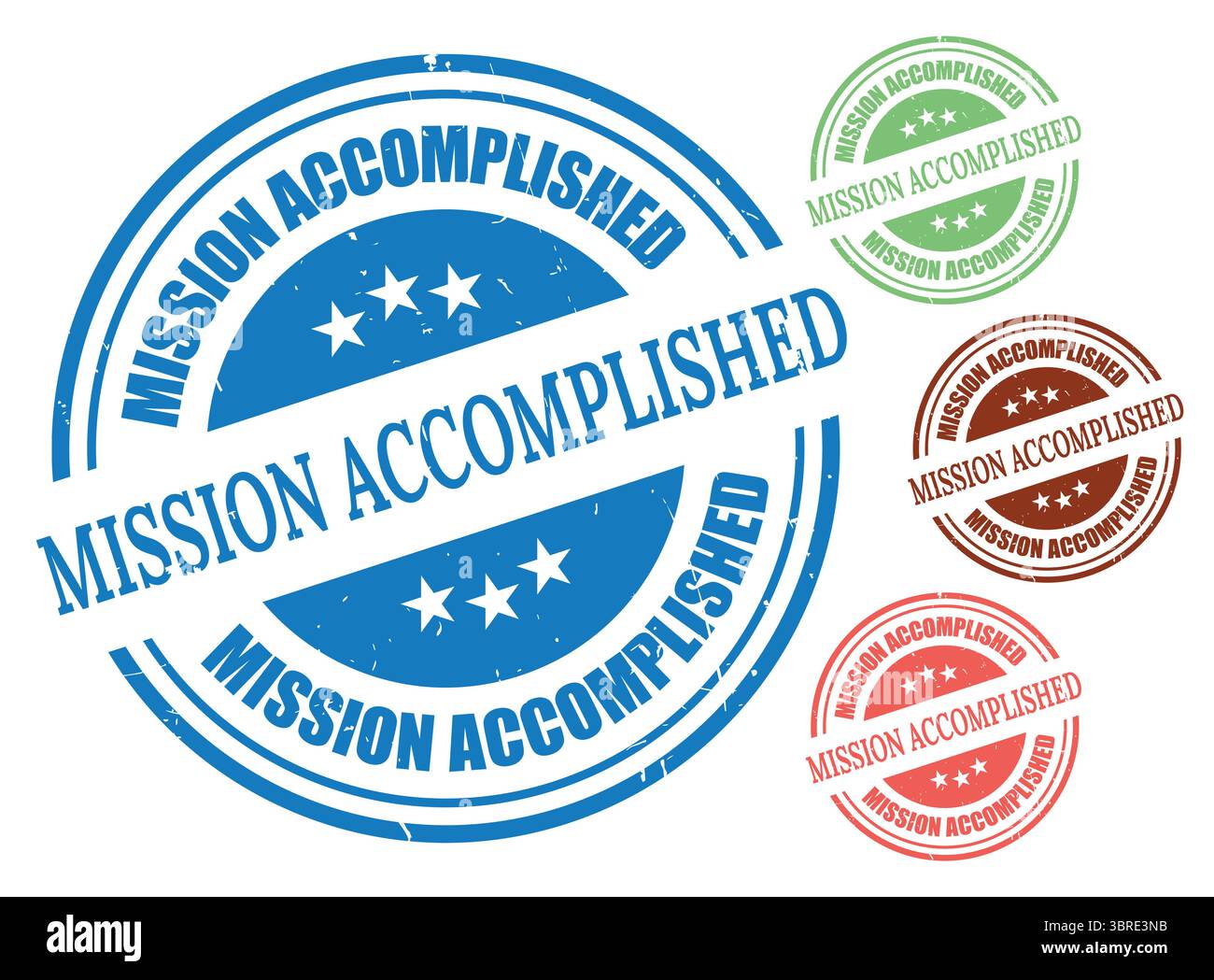 A Success Achieved Stamp Vector Set, Mission Achieved Label Collection ...