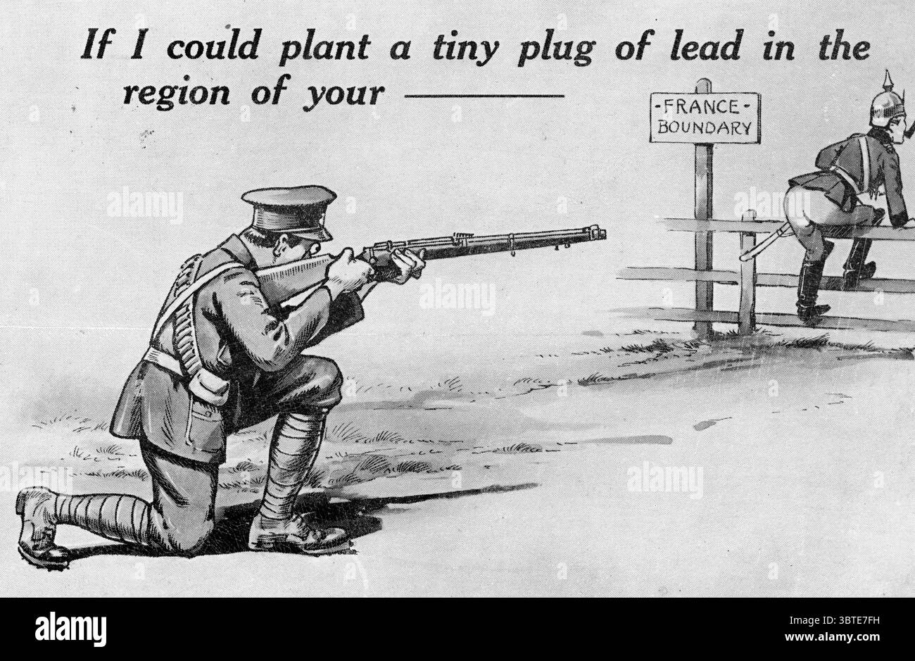 Ww1 british propaganda cartoon Schwarzweiß-Stockfotos und -bilder - Alamy