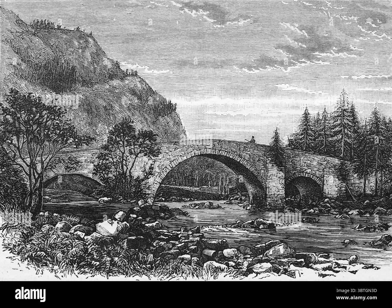 Die Old Bridge in Invercauld, Bridge of Dee, Aberdeenshire, Schottland ...