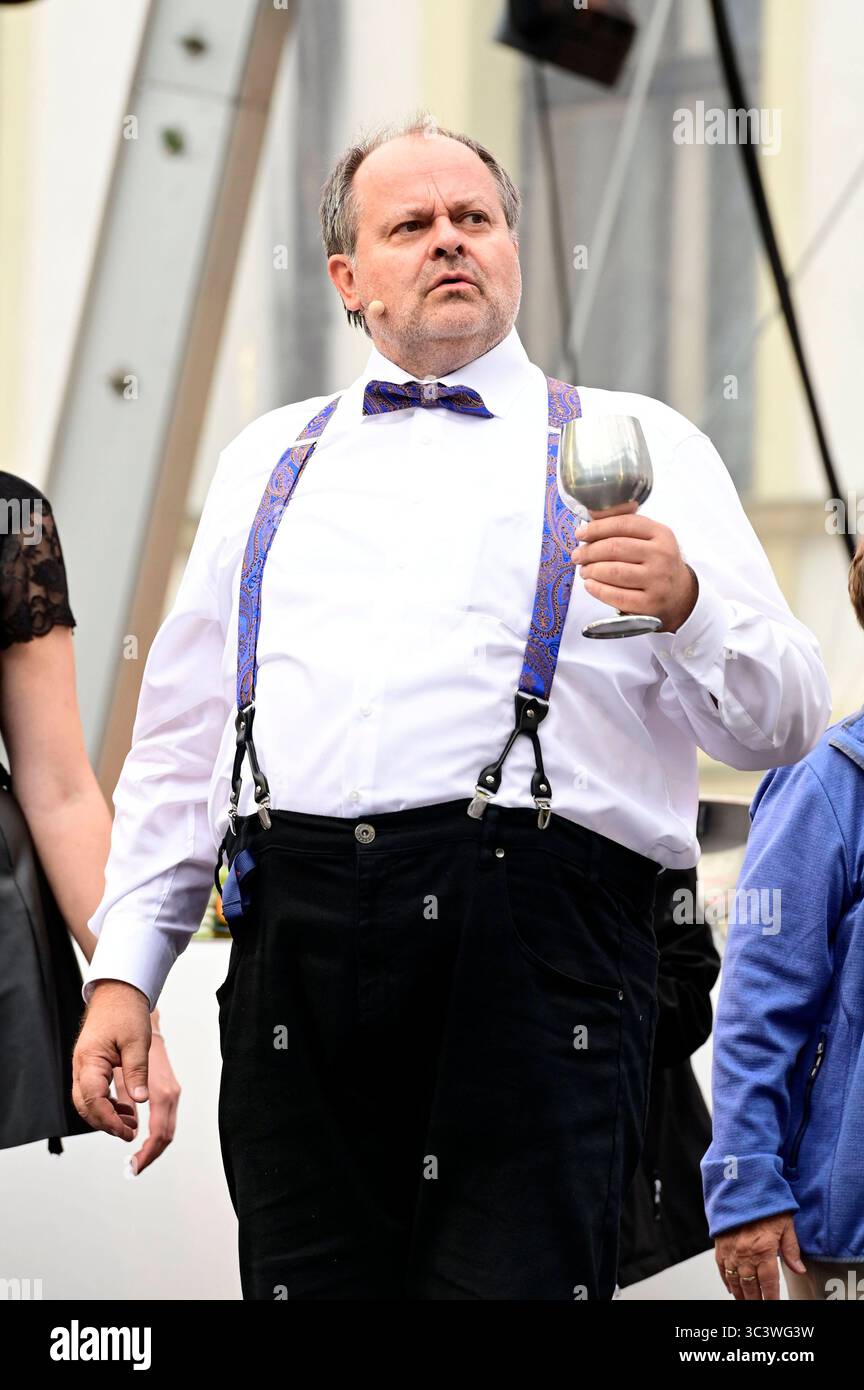 Markus Majowski bei der Generalprobe des Theaterstücks Jedermann bei ...