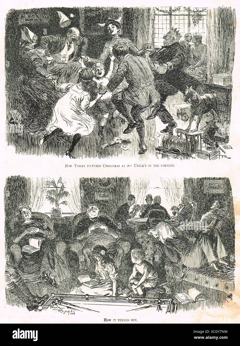Punch-Cartoon von 1910 mit der Unterschrift „How Tommy Pictured ...