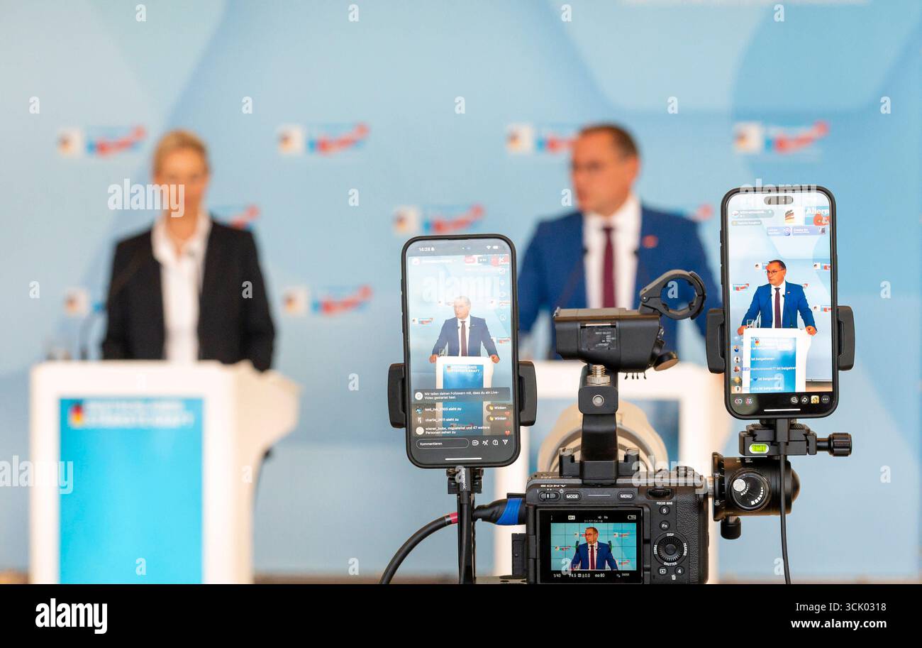Alice Weidel und Tino Chrupalla EUR, Deutschland, Berlin, 09.09.2025 ...
