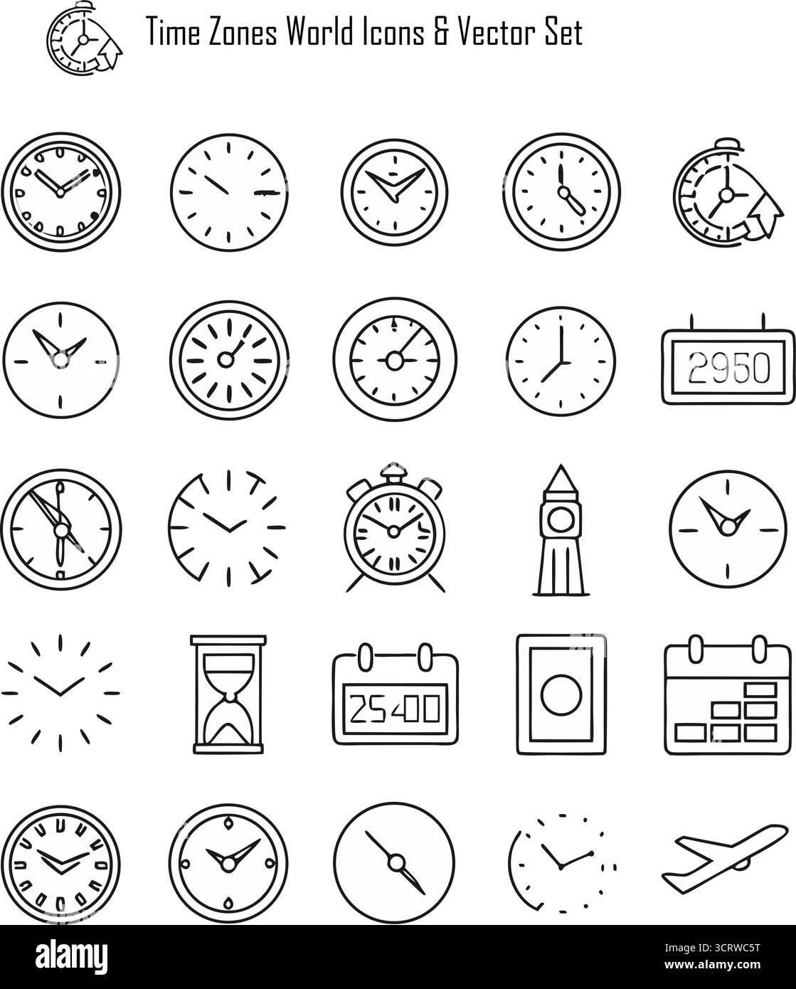 World time zone map Schwarzweiß-Stockfotos und -bilder - Alamy