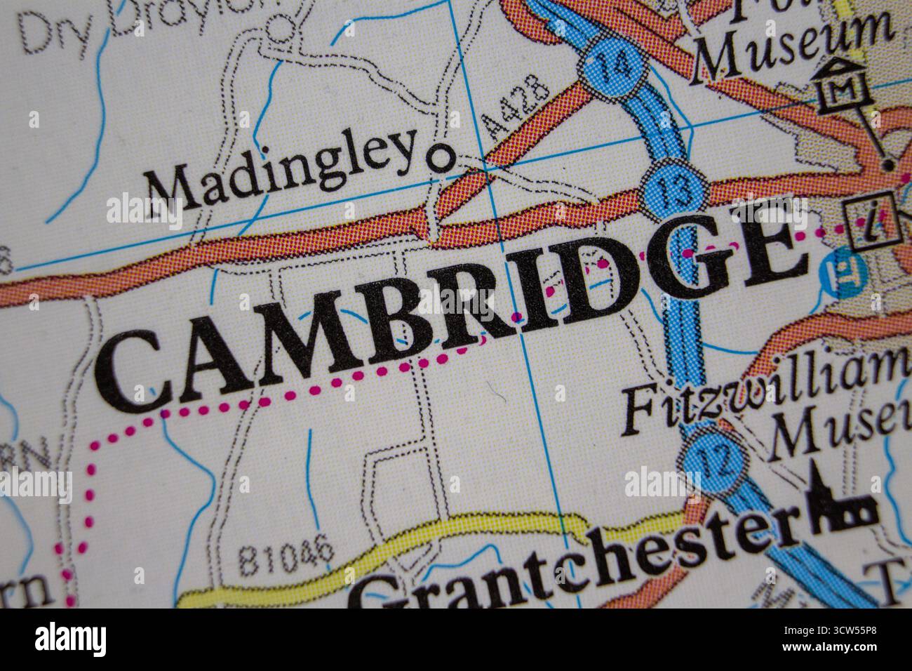Detaillierte karte von cambridge -Fotos und -Bildmaterial in hoher ...