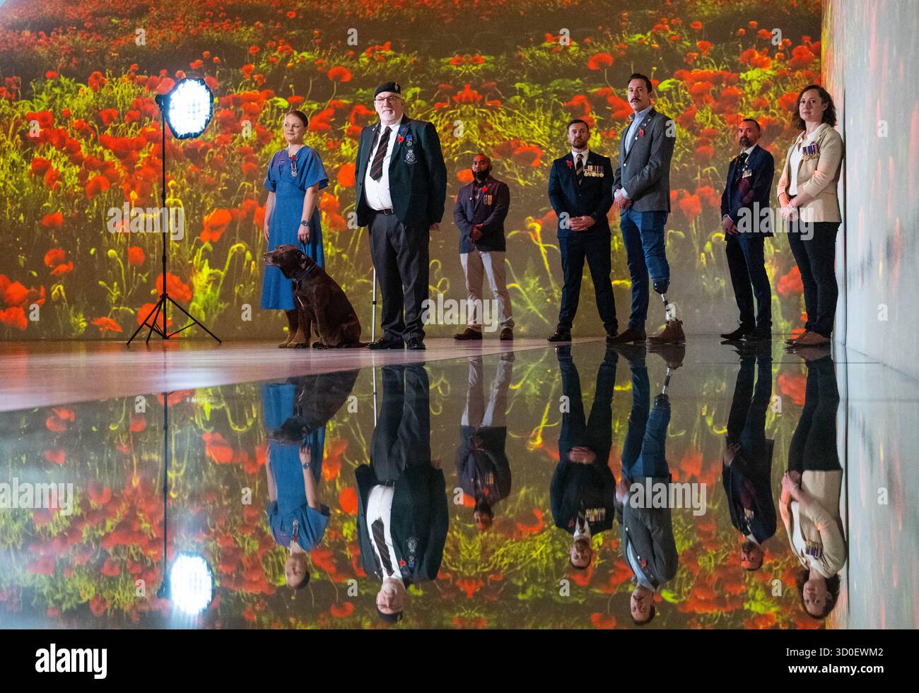 (Von links nach rechts) Veteranen Bronwyn Wilkinson, Gavin Sherry, Nick ...
